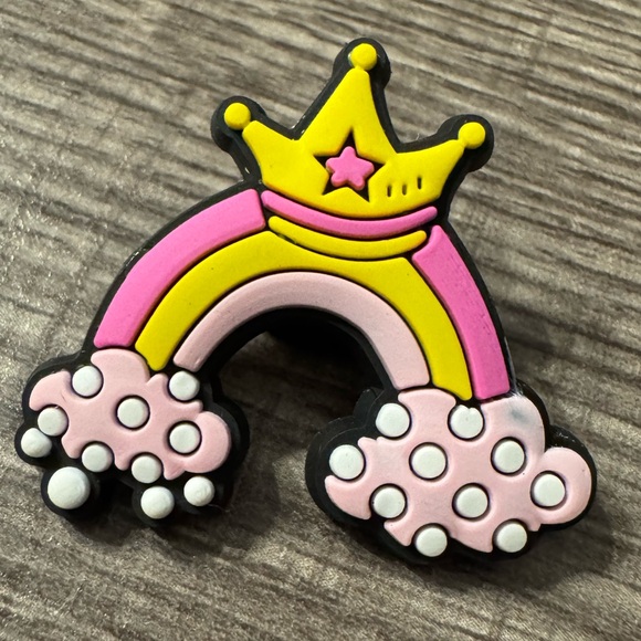 CROCS | Accessories | Rainbow With Crown Crocs Jibbitz Shoe Charm 52 ...